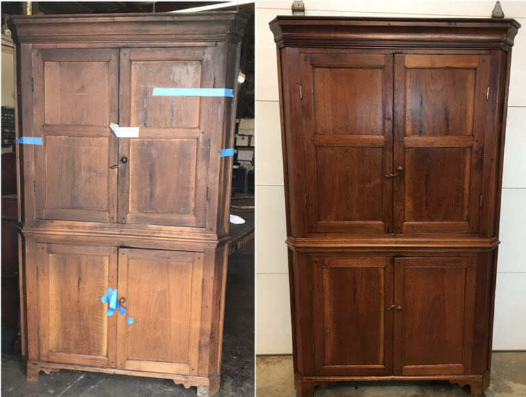 Fire Damaged Furniture Before and After | GRUBBS WOODWORKS